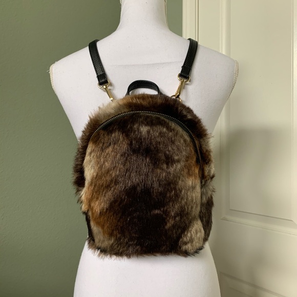 Bags | Nwt Faux Fur Backpack | Poshmark